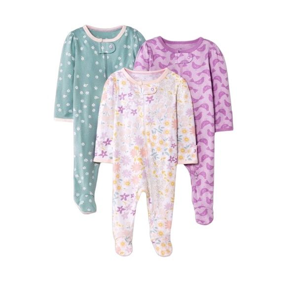 cloud island | One Pieces | Cloud Island Onsie Sleeper Baby Girl 3pk ...